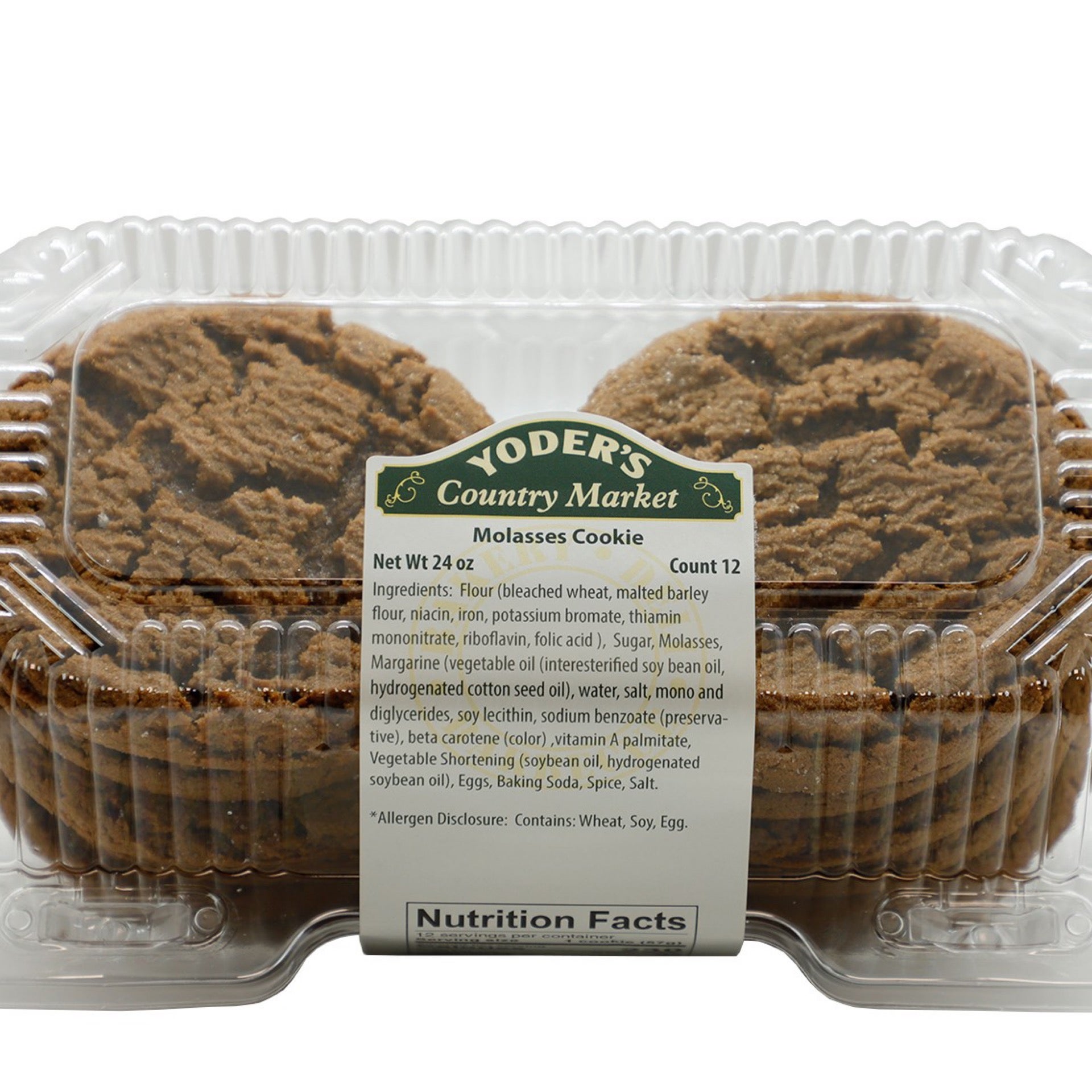 Yoder's Molasses Cookies 24oz 12ct | Overlook Produce Online Store